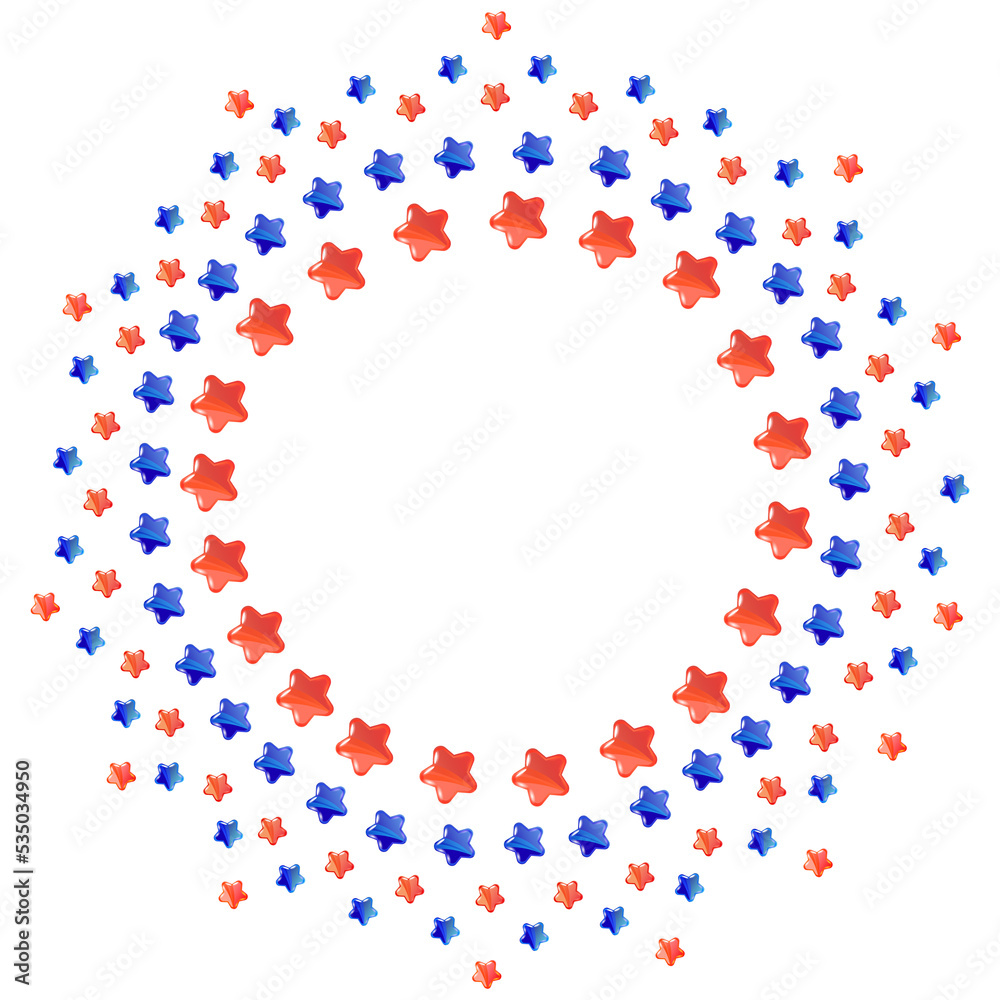 Round American flag symbols frame with stars icon logo symbol. Round ...