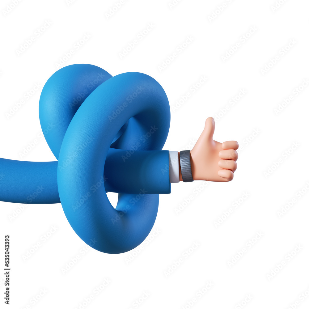 Cartoon character hand like gesture. Business clip art isolated on ...