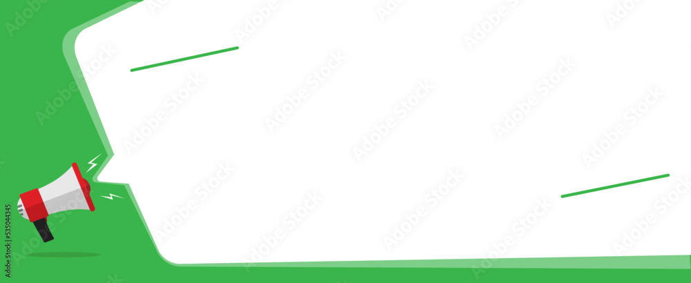 Important announcement message template green color for good news ...