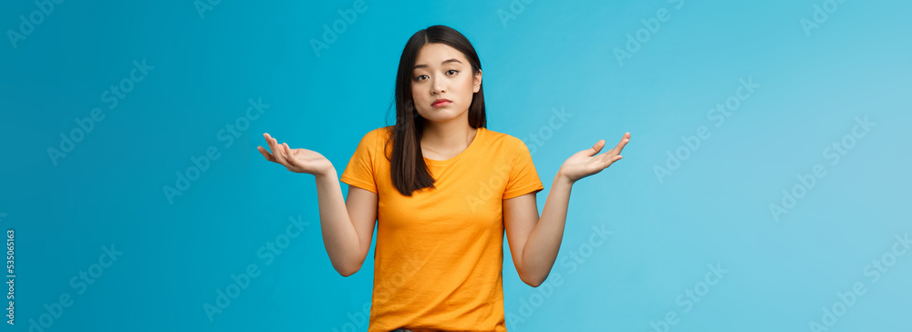 Shit happens. Indifferent absolutely careless female student not care ...