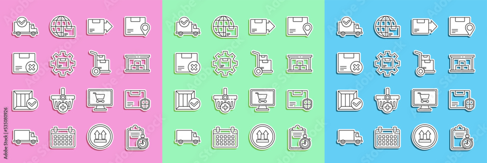 Set line Verification of delivery list clipboard, Delivery security with shield, Warehouse ...