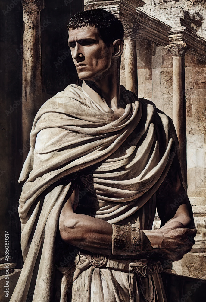 Illustration of Julius Caesar, the famous Roman general, statesman and ...