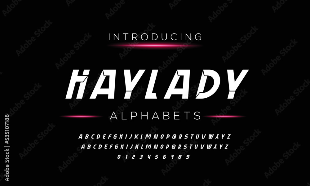 Trendy slim font. Minimalistic light alphabet. Decorative sans serif ...