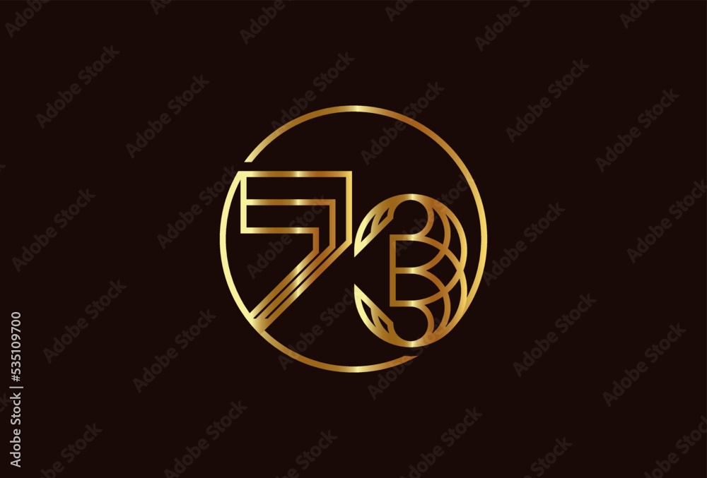 Number 73 Logo, Number 73 monogram line style inside circle can be used ...