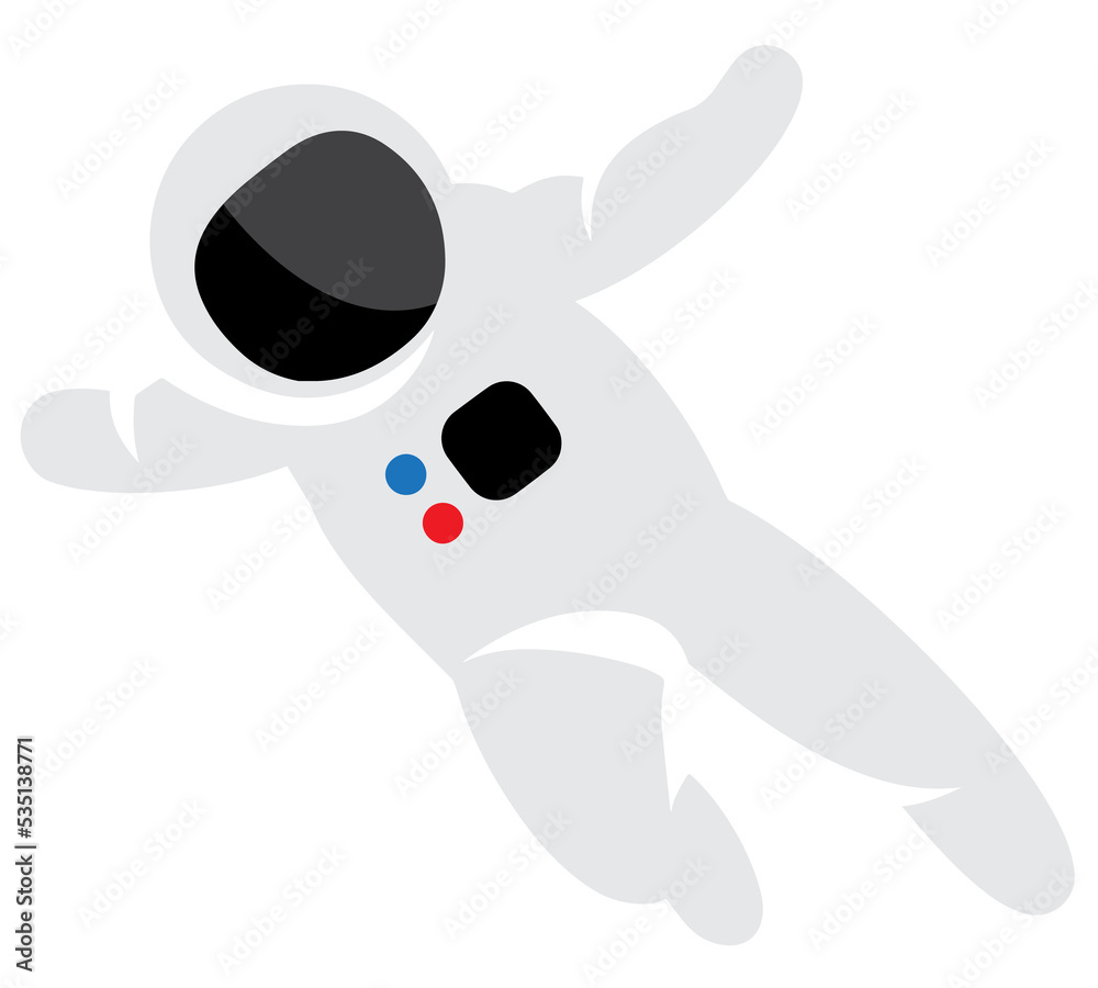Astronaut simple design PNG image. Stock Illustration | Adobe Stock