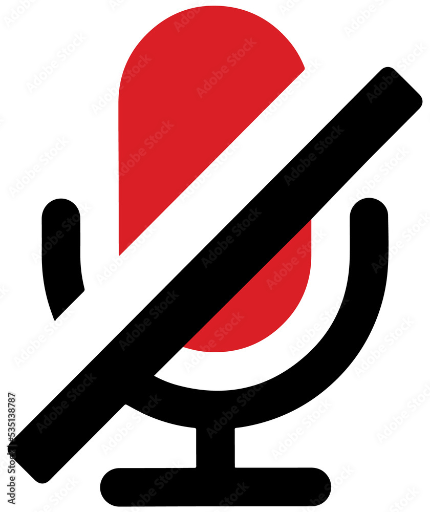 Red microphone icon PNG image. Stock Illustration | Adobe Stock