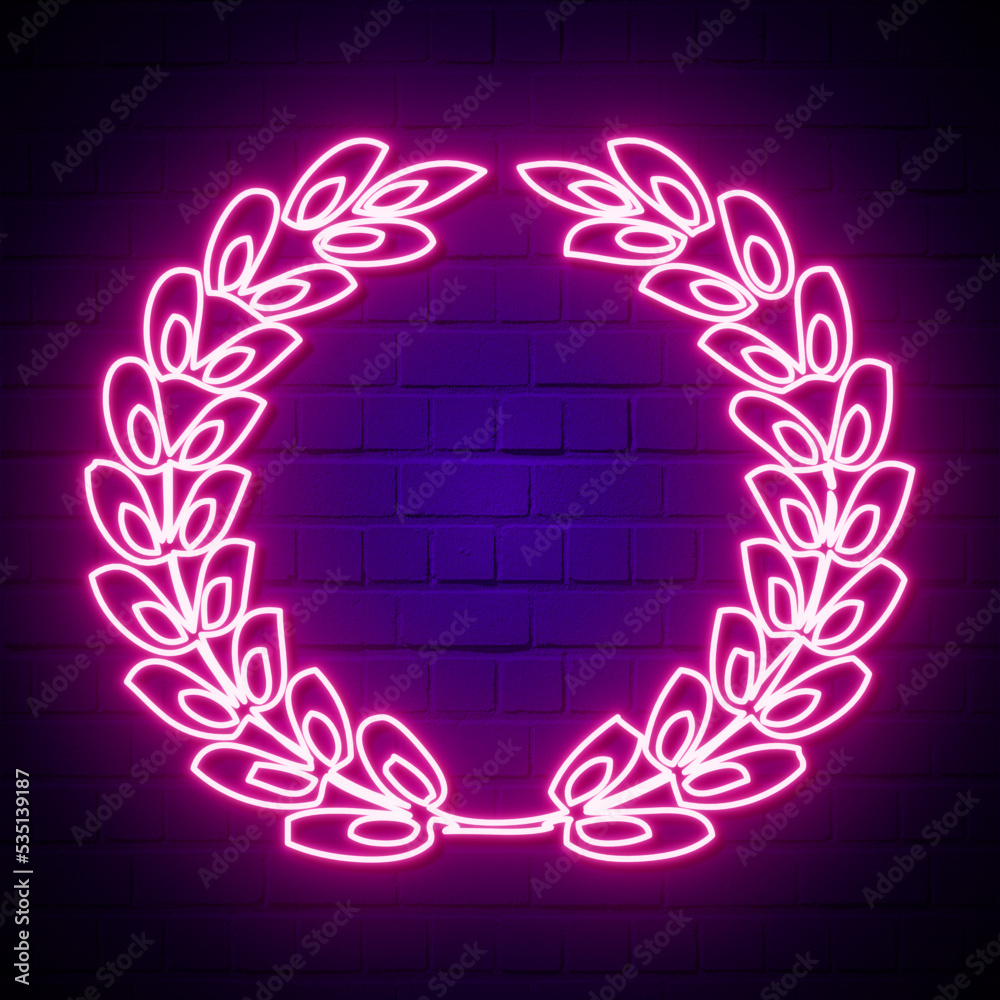 Neon ribbon festive elements for invitation card design, poster design ...