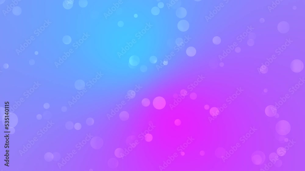 Glitter Lake and Cotton Candy Explosions bokeh gradient background loop motion. Moving bubbles ...