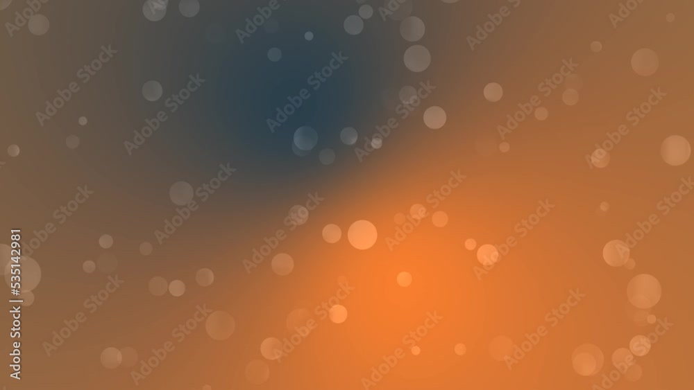 Green Vogue and Bright Mango bokeh gradient background loop motion. Moving bubbles colorful ...