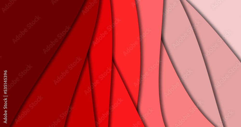 Beautiful red curve layers for art banner design Stock Illustration ...