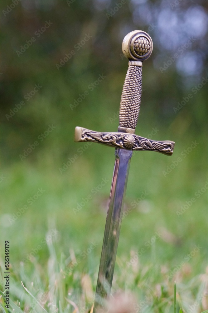 Ancient sharp blade knife known for its bloody history. Antique capture ...