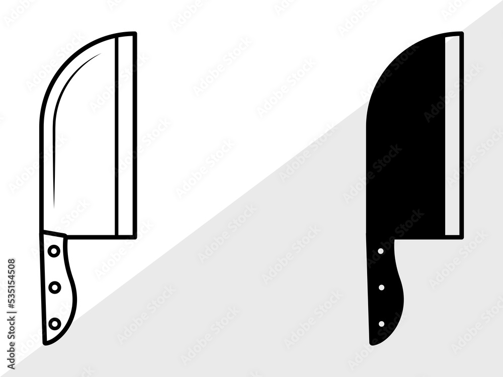 Chef Knife SVG, Chef Knife Silhouette, Butcher Knife Svg, Cross Butcher ...