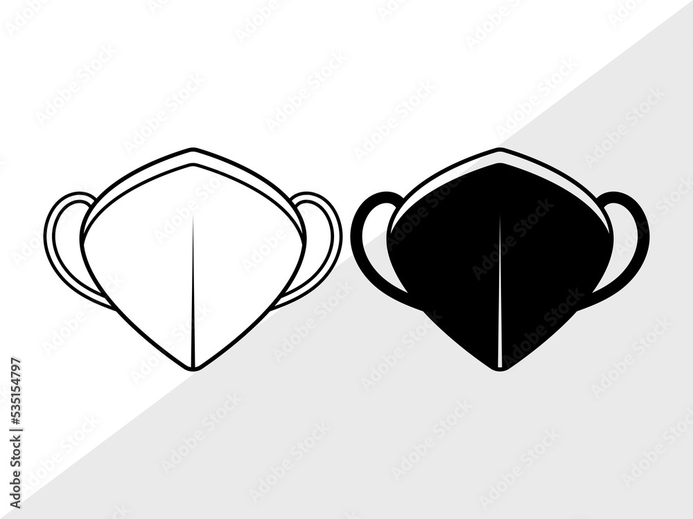 Face Mask SVG, Face Mask Silhouette, Quarantine Mask Svg, Face Mask ...