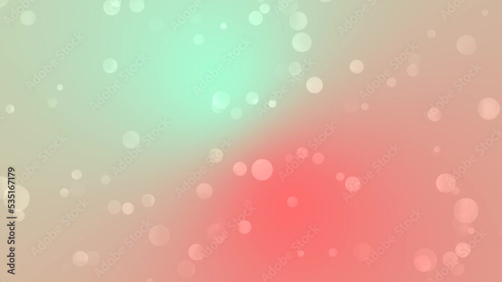Mintastic and Pompelmo bokeh gradient background loop motion. Moving bubbles colorful blurred ...