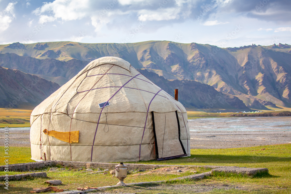 Yurt. National old house of the peoples of Kyrgyzstan and Asian ...