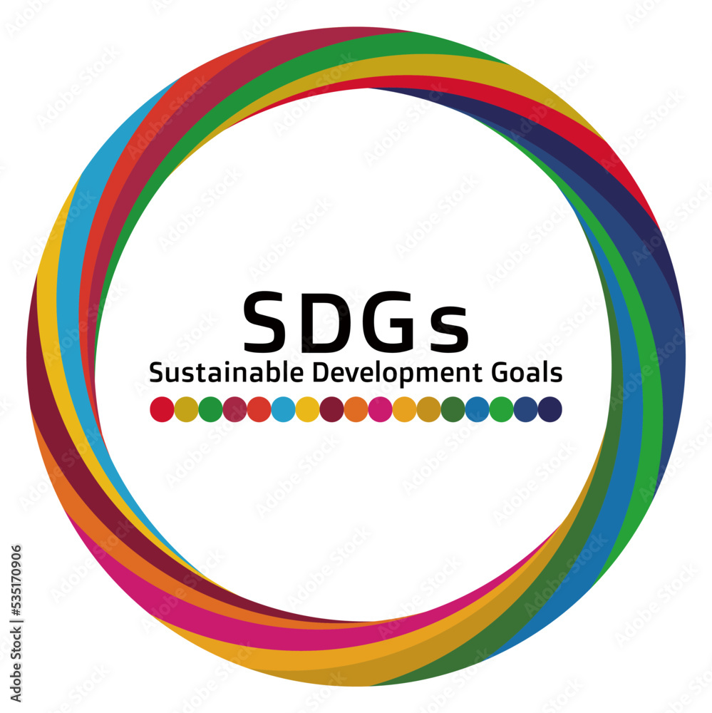 持続可能な開発目標 Sdgs エス・ディー・ジーズのコンセプトカラー17色の円形フレーム ベクター Sustainable
