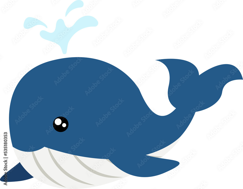 whale cartoon illustration isolated object Stock Illustration | Adobe Stock