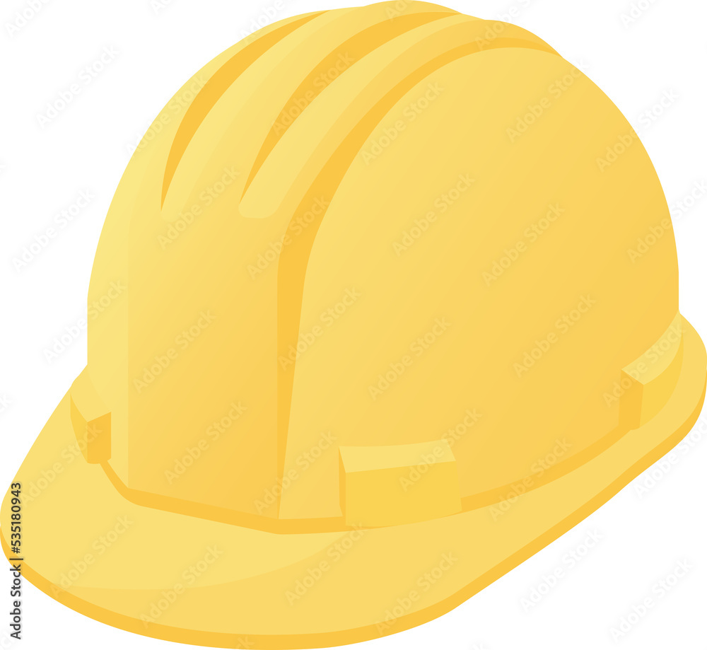 Construction yellow hard hat cartoon illustration isolated object Stock ...