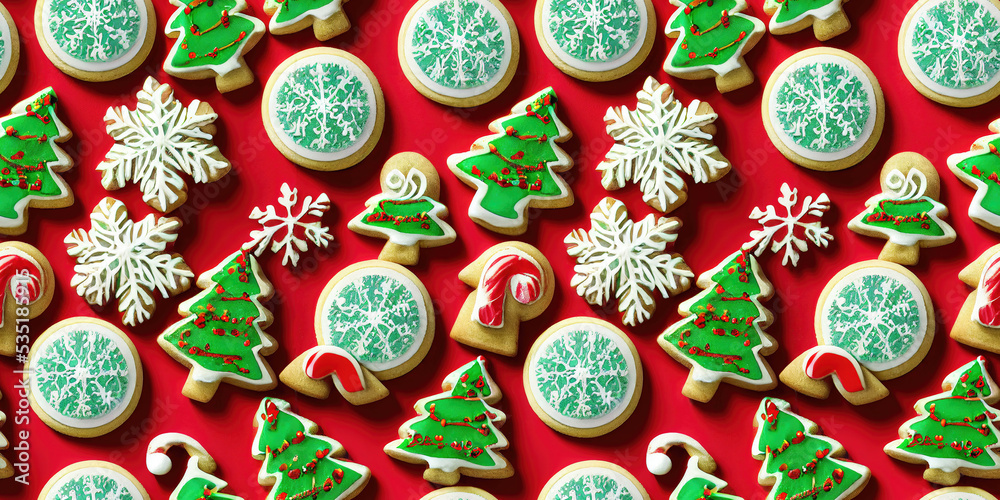 Gingerbread christmas cookies as seamless pattern wallpaper Stock ...