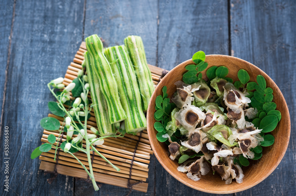 Moringa, Moringa oleifera leaves, Moringa seed,flowers and leaves of ...