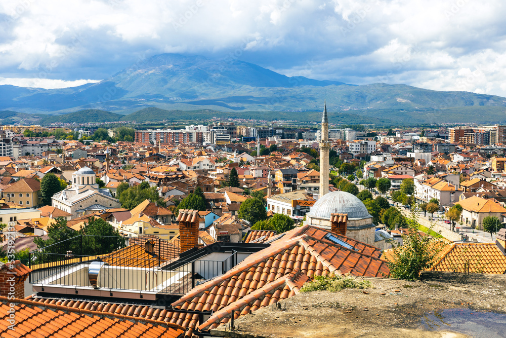 Prizren Old Town and Sinan Pasha Mosque. Popular Tourist Destination in ...
