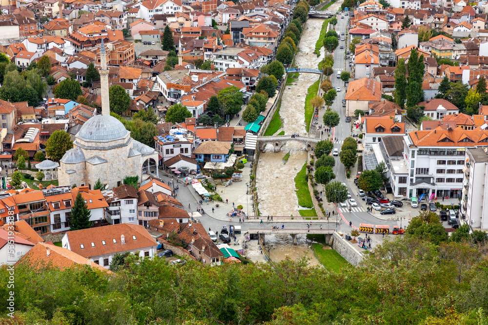 Prizren Old Town and Sinan Pasha Mosque. Popular Tourist Destination in ...