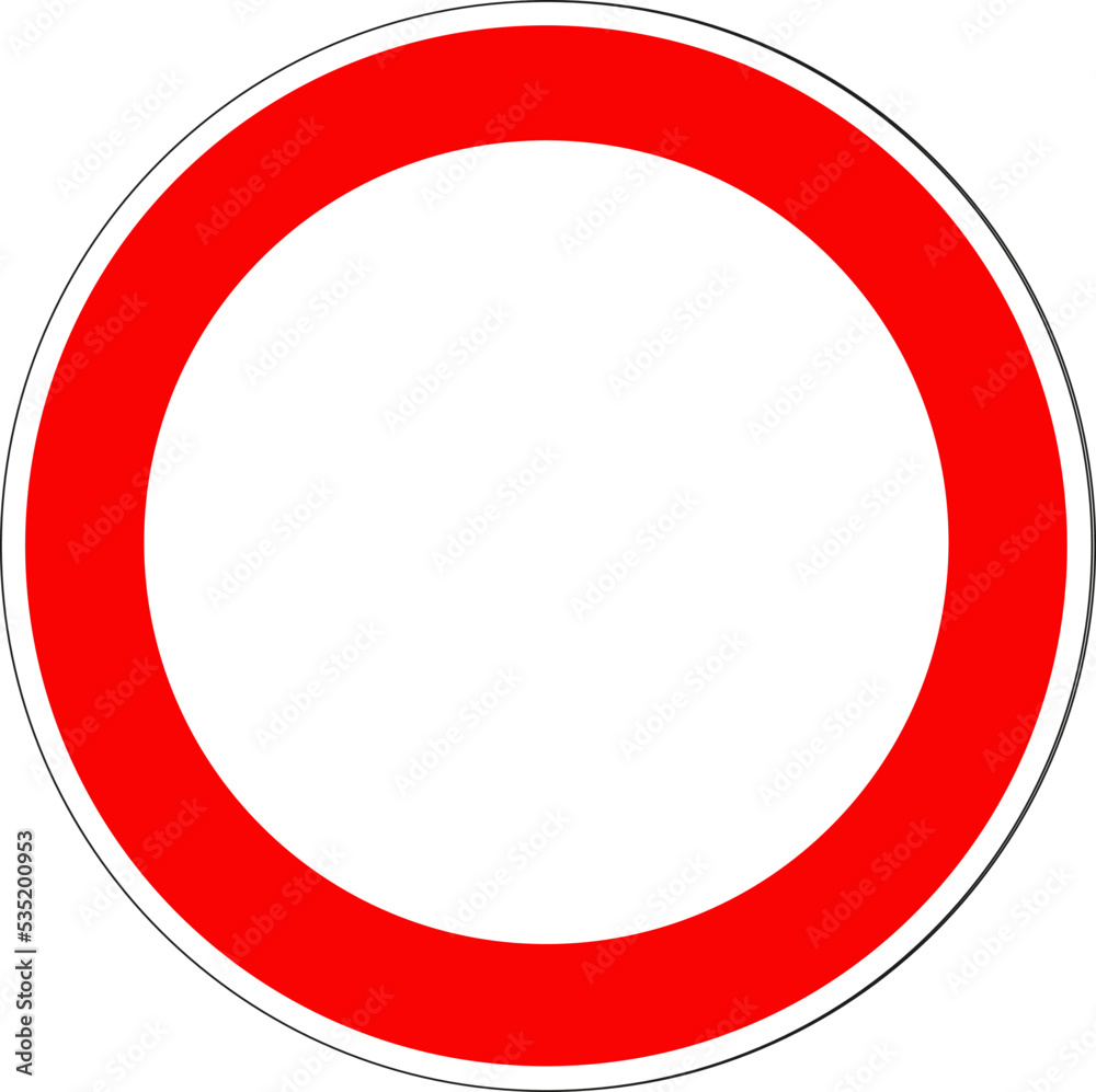 Panneau routier, circulation interdite dans les deux sens Stock Vector ...