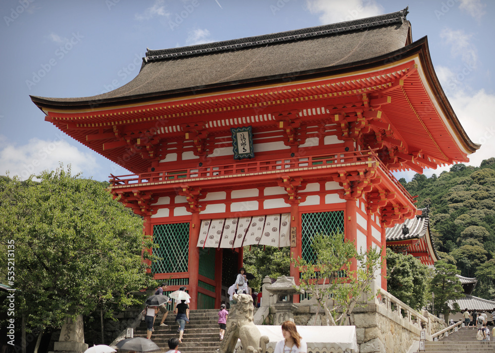 Kiyomizudera Temple entrance. Front gate at Kiyomizu-dera Temple in ...