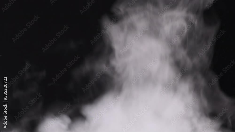 Realistic smoke or vapor clouds rise up, use in composite and video ...