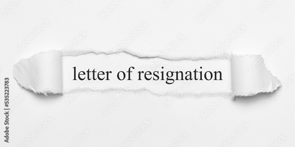 letter of resignation Stock Photo | Adobe Stock
