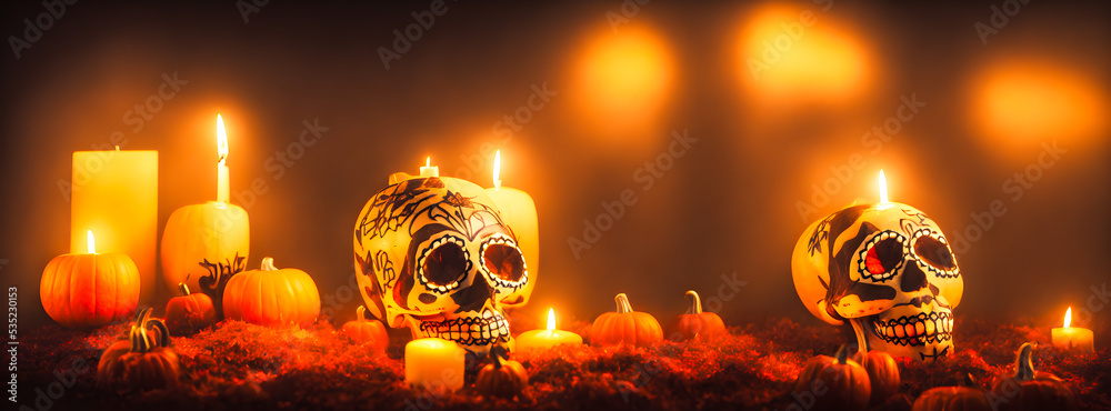 Day Of The Dead Skulls Dia De Los Muertos Day Of The Dead And Mexican 6974