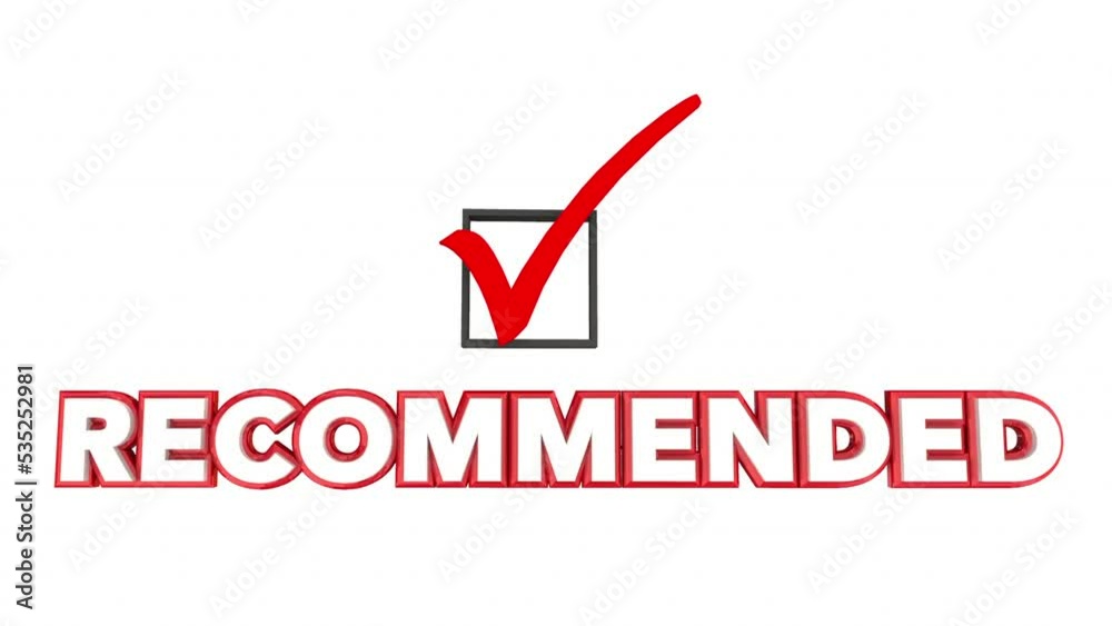 Recommended Top Pick Review Check Mark Box Best Choice 3d Animation ...