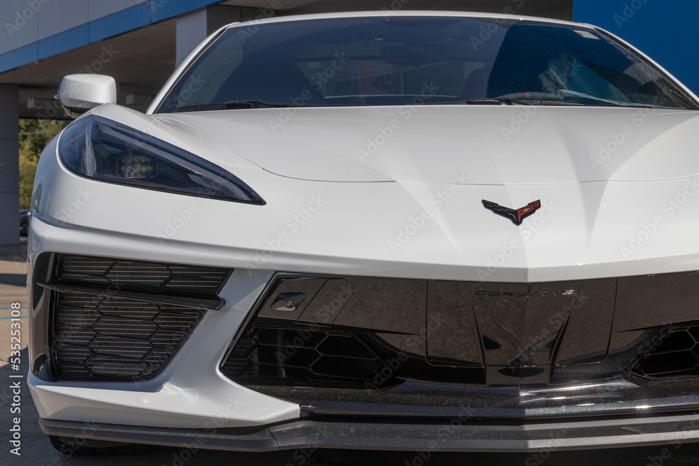 Chevrolet Corvette display at a dealership. The Corvette is now in its ...