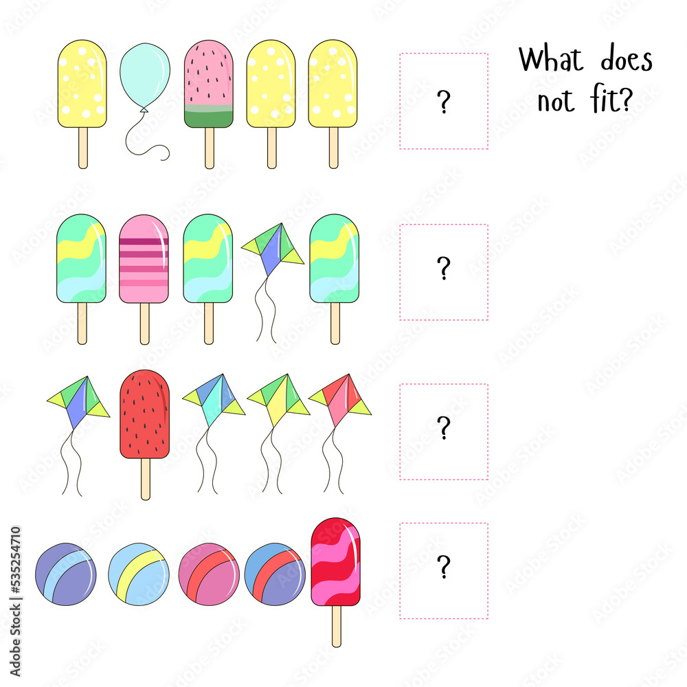 Educational game for children what does not fit PNG illustration with ...