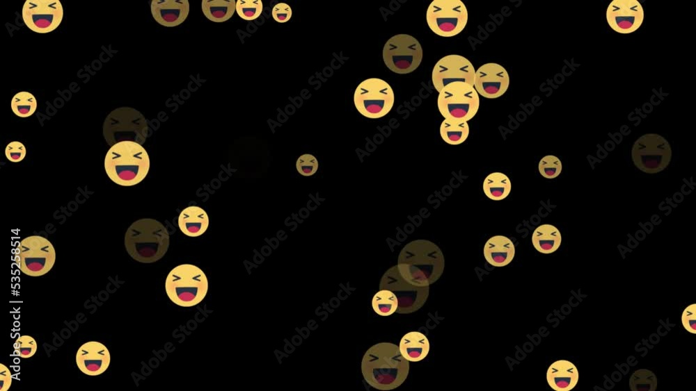 Laugh emotion icons animated emojis Social media icons symbol animation ...