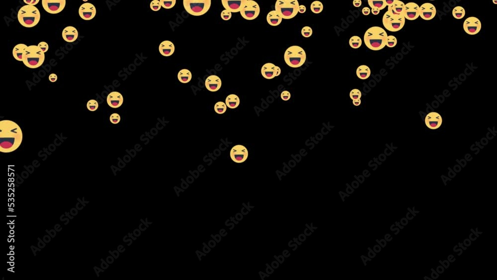 Laugh emotion icons animated emojis Social media icons symbol animation ...