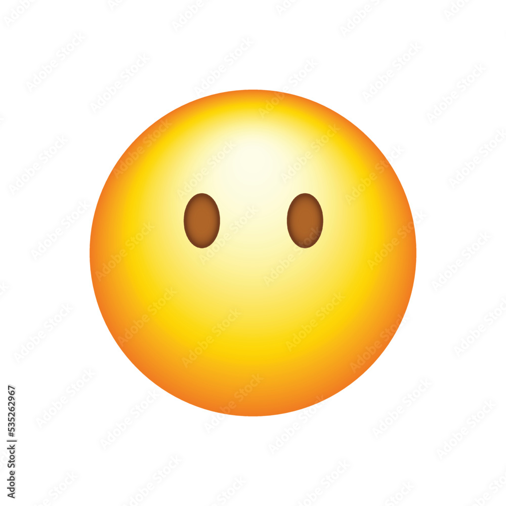 Face without mouth emoji. Mouthless face emoticon symbol modern, simple ...