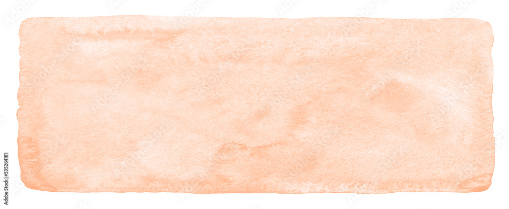 Natural, rose beige elongated watercolor textured background with ...