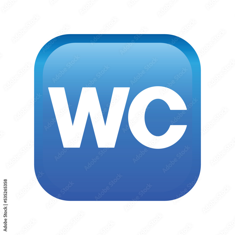 WC emoji icon. Water closet symbol modern, simple, vector, icon for ...