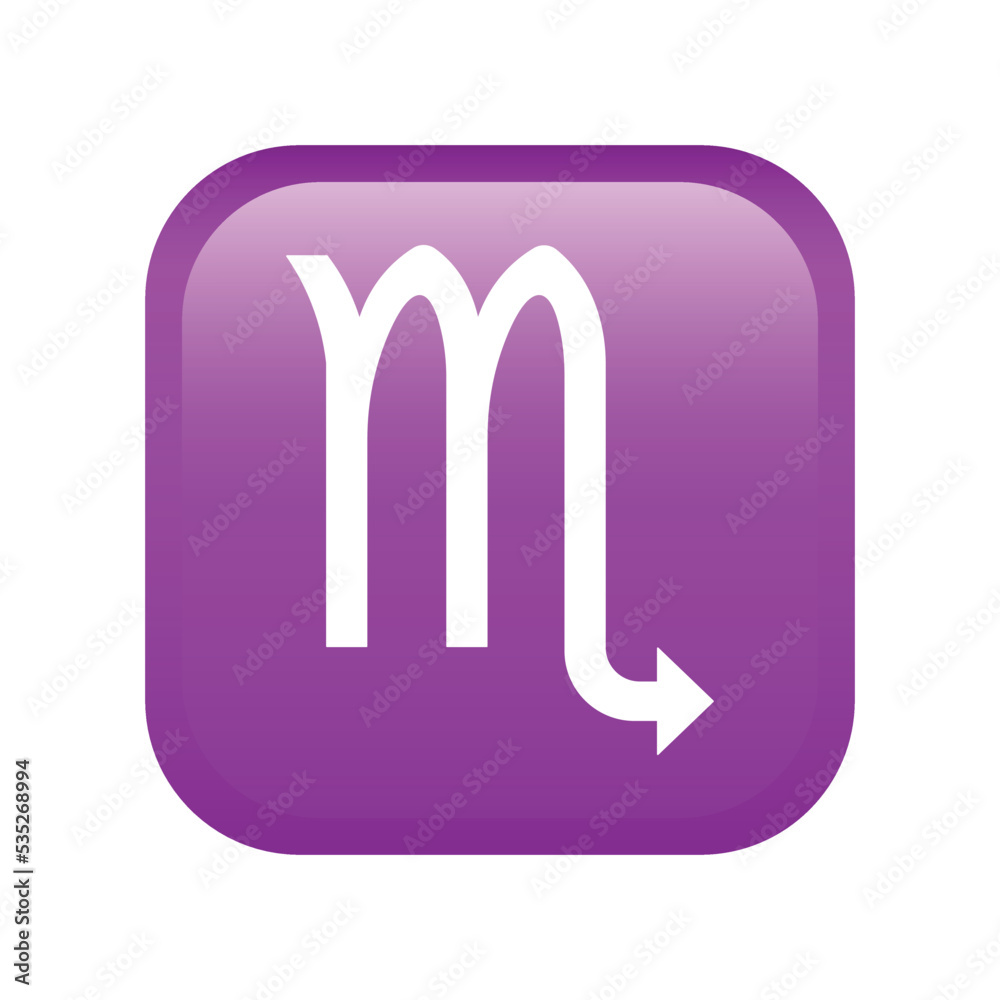 Scorpio emoji icon. Astrological emoticon symbol modern, simple, vector ...