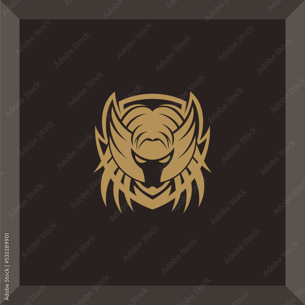 simple valkyrie head logo for symbol or icon Stock Vector | Adobe Stock