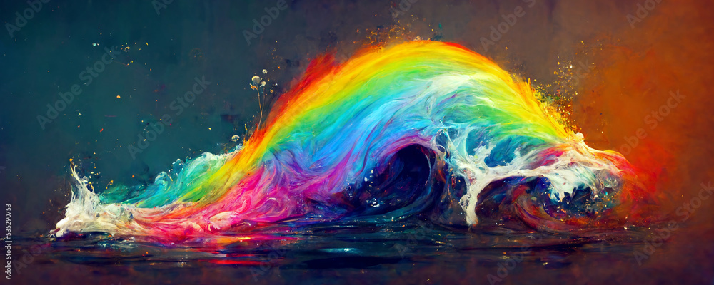 Rainbow splash. Abstract rainbow coloured background. Colourful ...