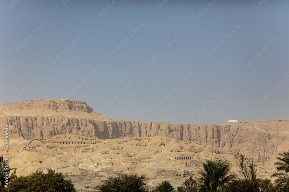 The city of the dead Egyptian pharaohs near Luxor. Tombs of ancient ...