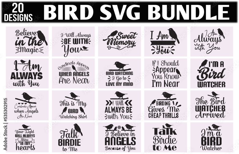 bird svg bundle Stock Vector | Adobe Stock