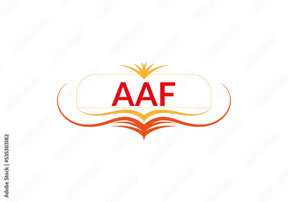 AAF letter logo with royalty shape. AAF logo for a company, business ...