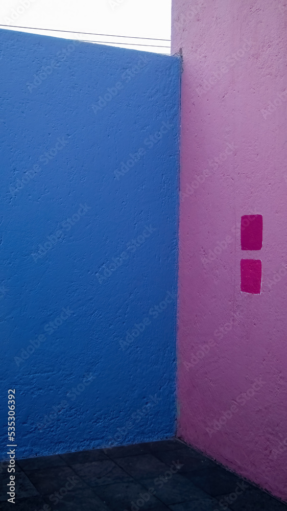 architecture, luis barragan mexico, pink and blue textured walls ...