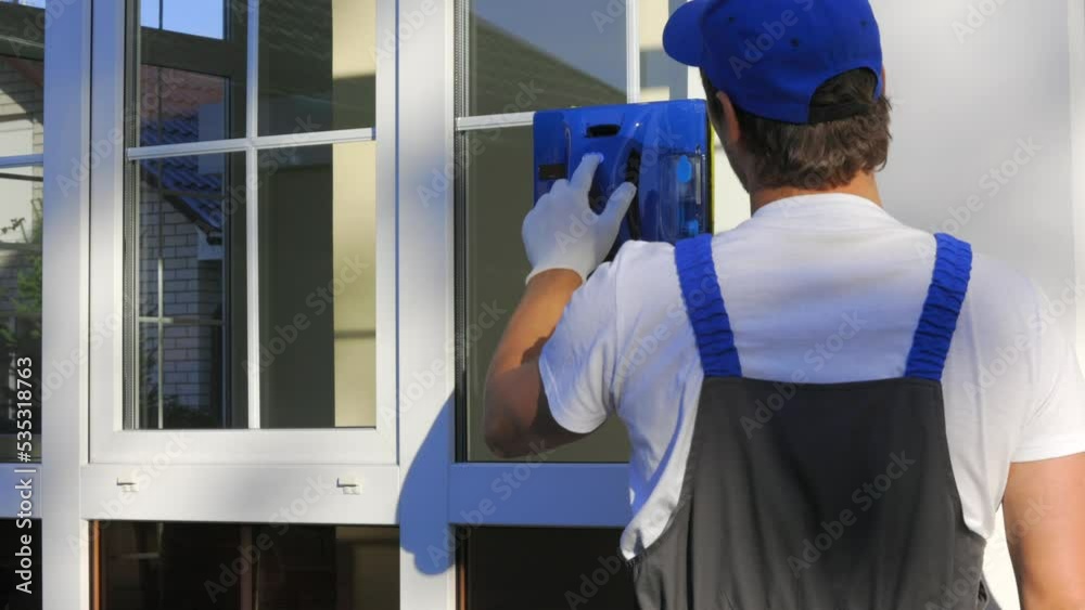 Video „Professional master launched an automatic robot for washing ...