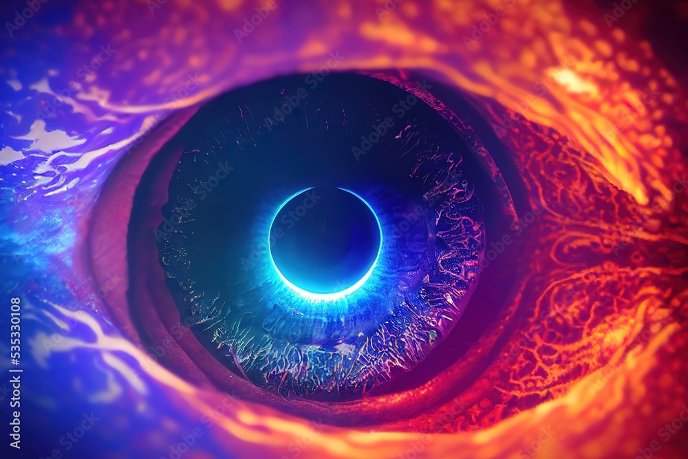 dragon eye, dragon monster close-up, dragon eye cave manipulation, 3d ...