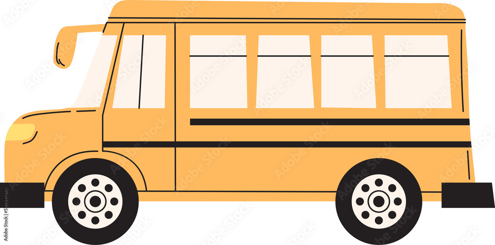 school bus vehicle transport clipart Stock Illustration | Adobe Stock