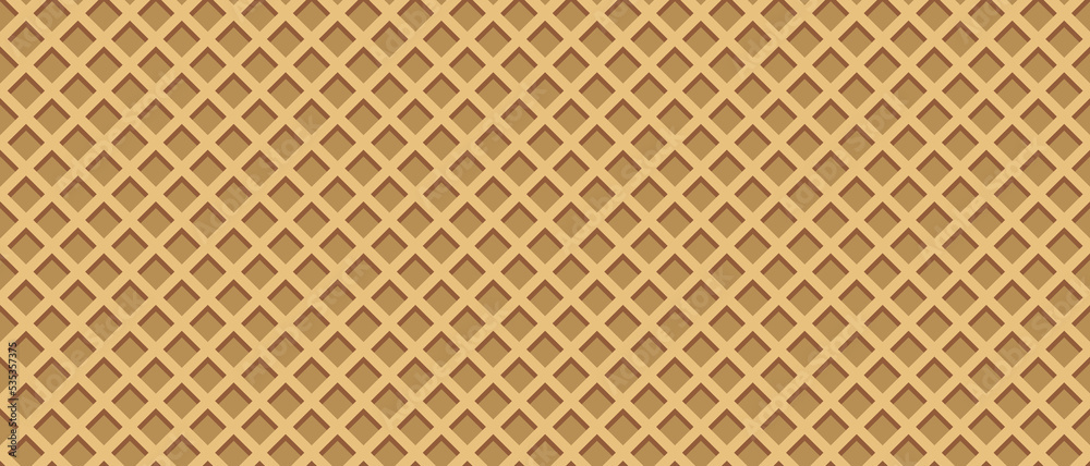 Seamless Realistic Wafer Pattern Wafer Background Ice Cream Cone
